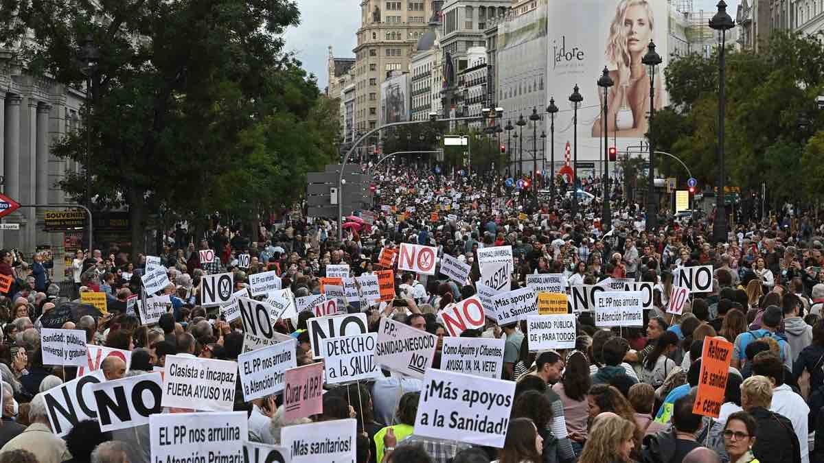 La protesta sanitaria y multitudinaria en Madrid da el relevo a la ...