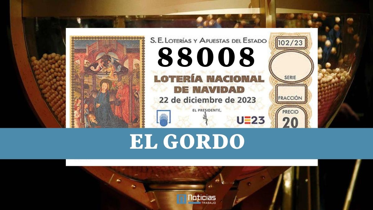 88008: el Gordo de la Lotería de Navidad 2023