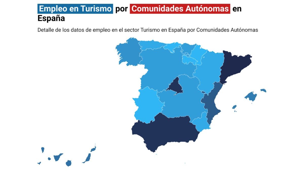 El mapa del Turismo en España: ¿Quién tiene más empleados y cuál es el ...