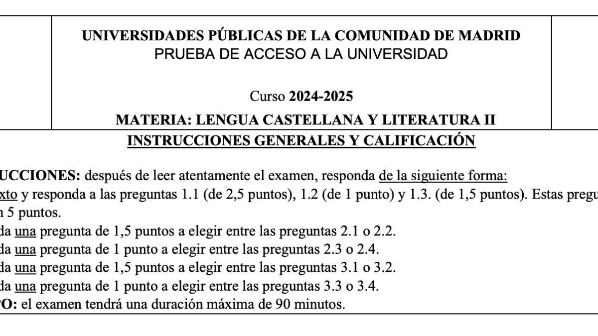 Así serán los nuevos exámenes de la PAU 2025: ya los han publicado todas las universidades